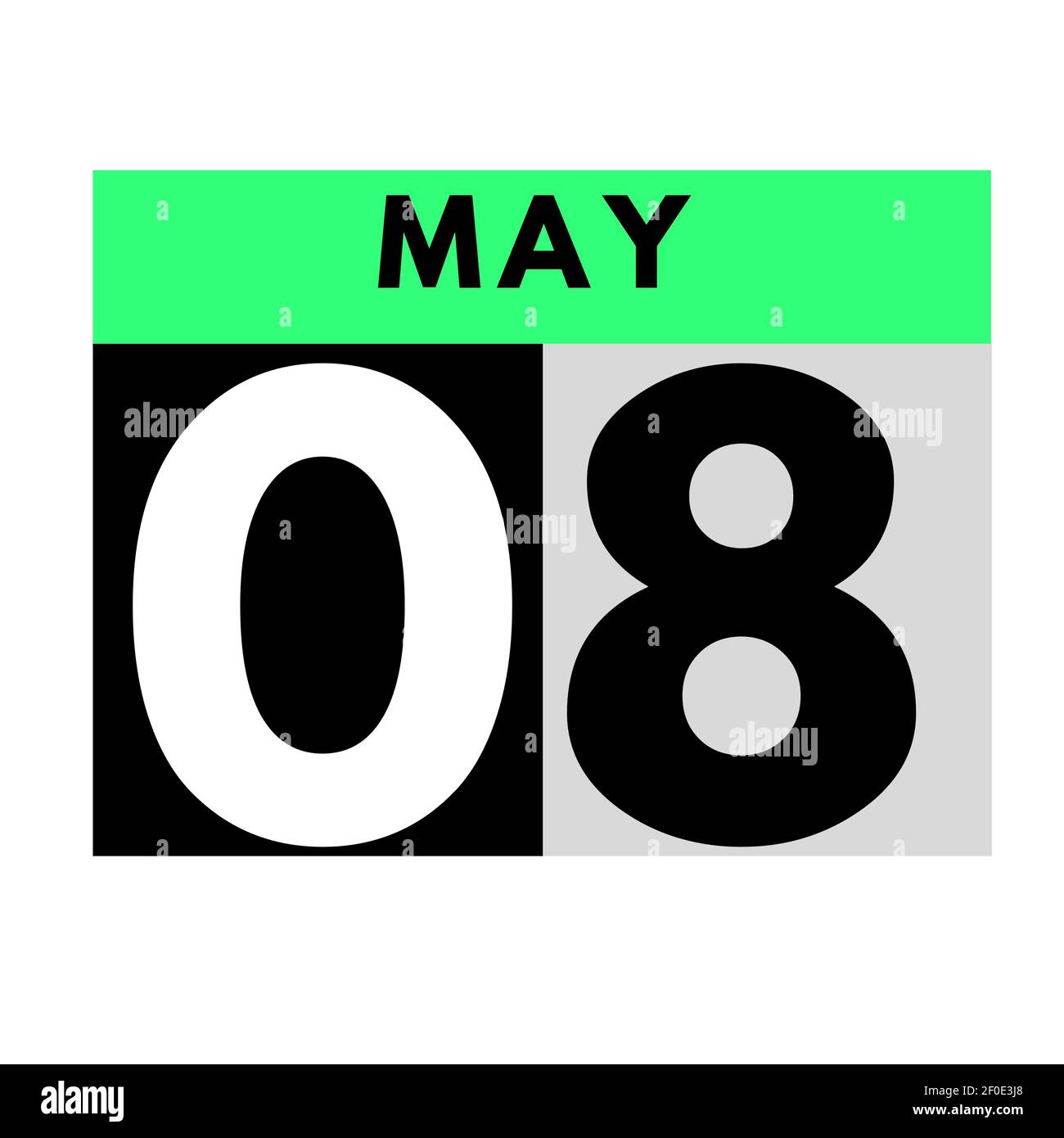 May 8 . flat daily calendar icon .date ,day, month .calendar for the ...