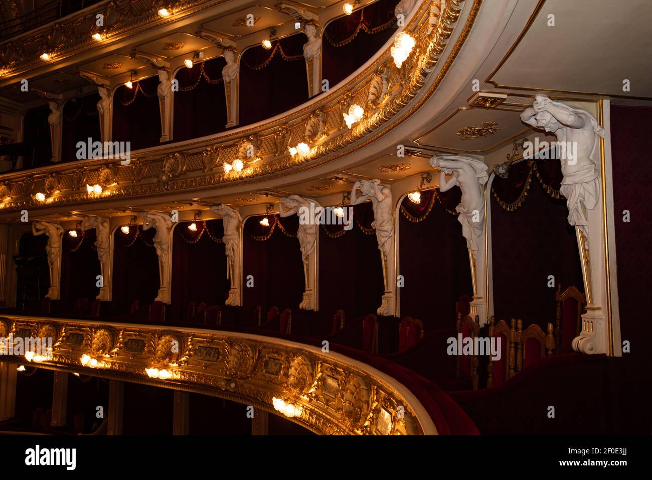 Lviv, Ukraine - March 6, 2021: Lviv opera house interior Stock Photo ...