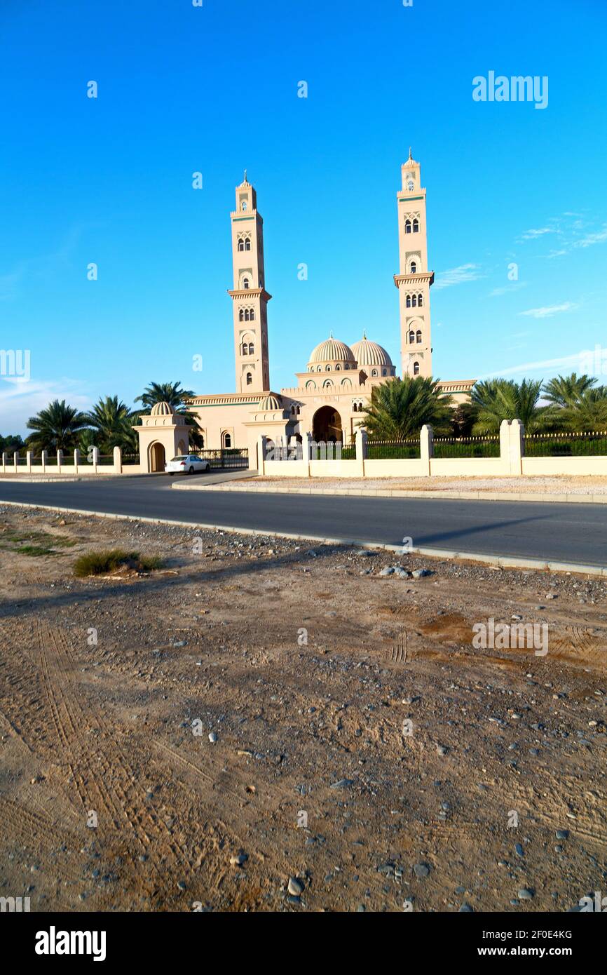 In oman muscat the old mosque minaret and religion in clear sky Stock ...