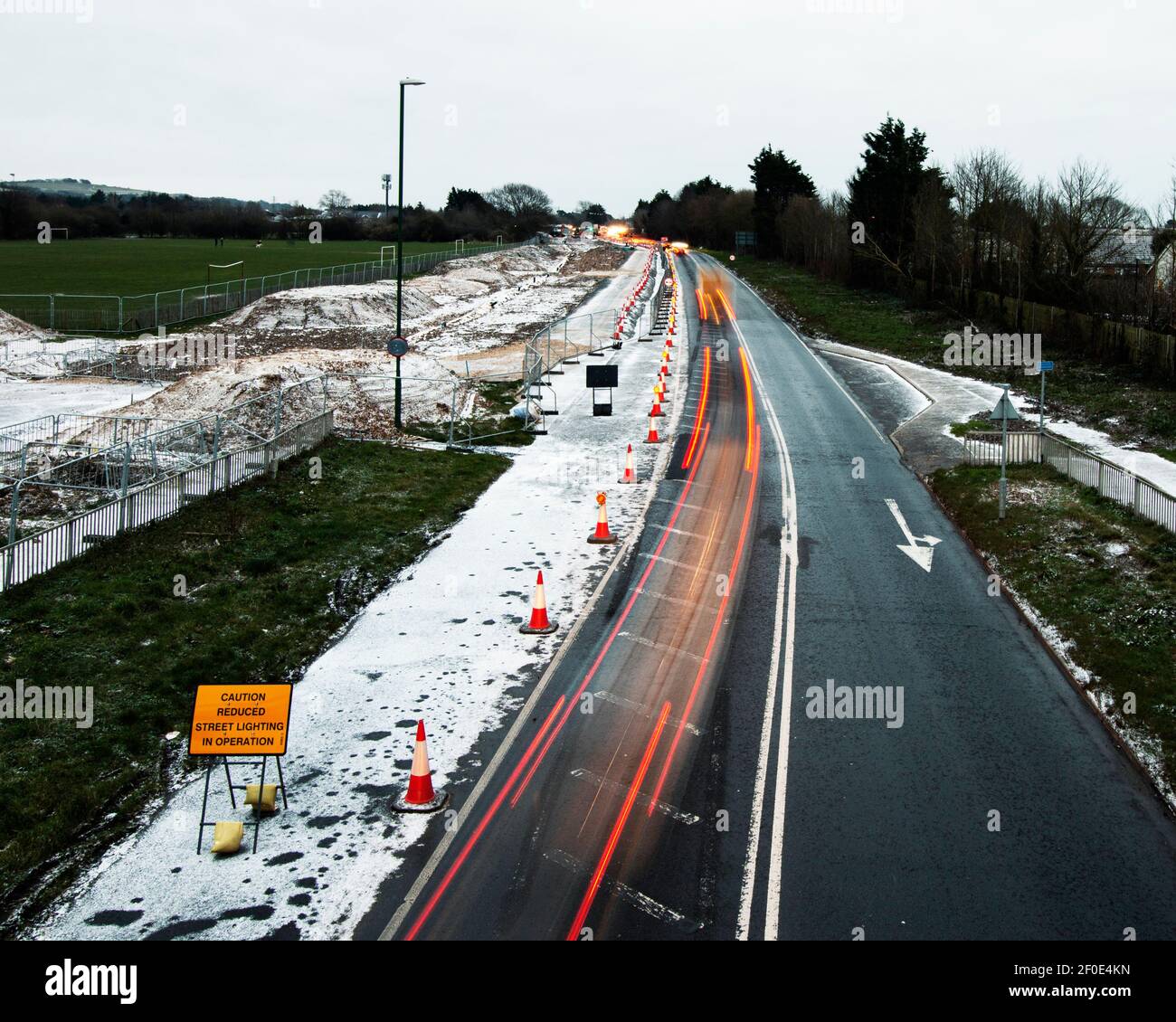 Construction of the new dual carriageway on the A259 near Angmering ...