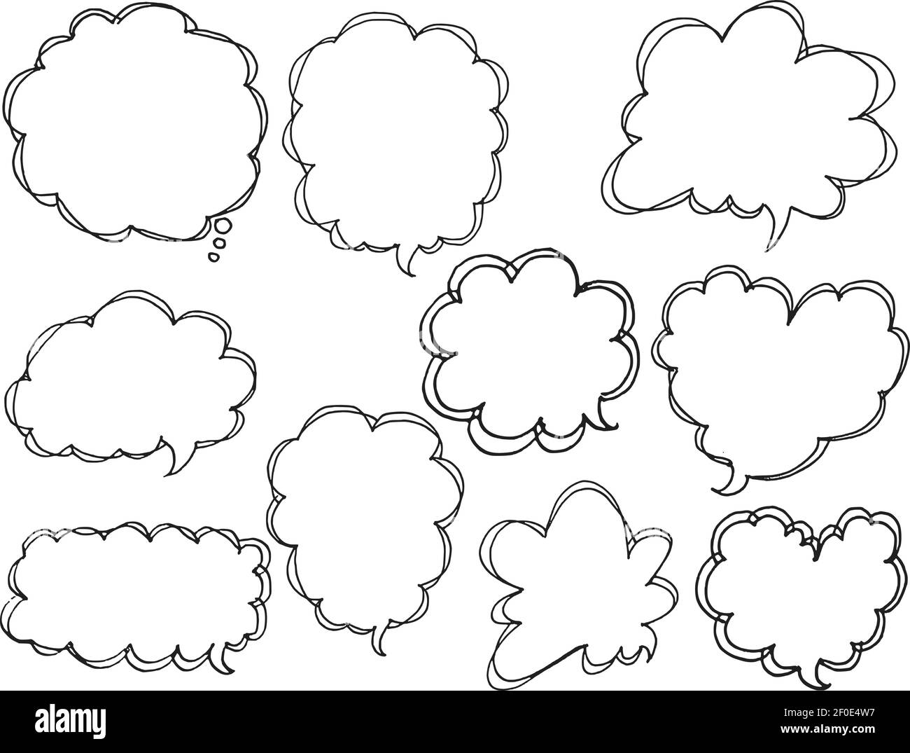 vector drawing speech bubble set Stock Vector Image & Art - Alamy