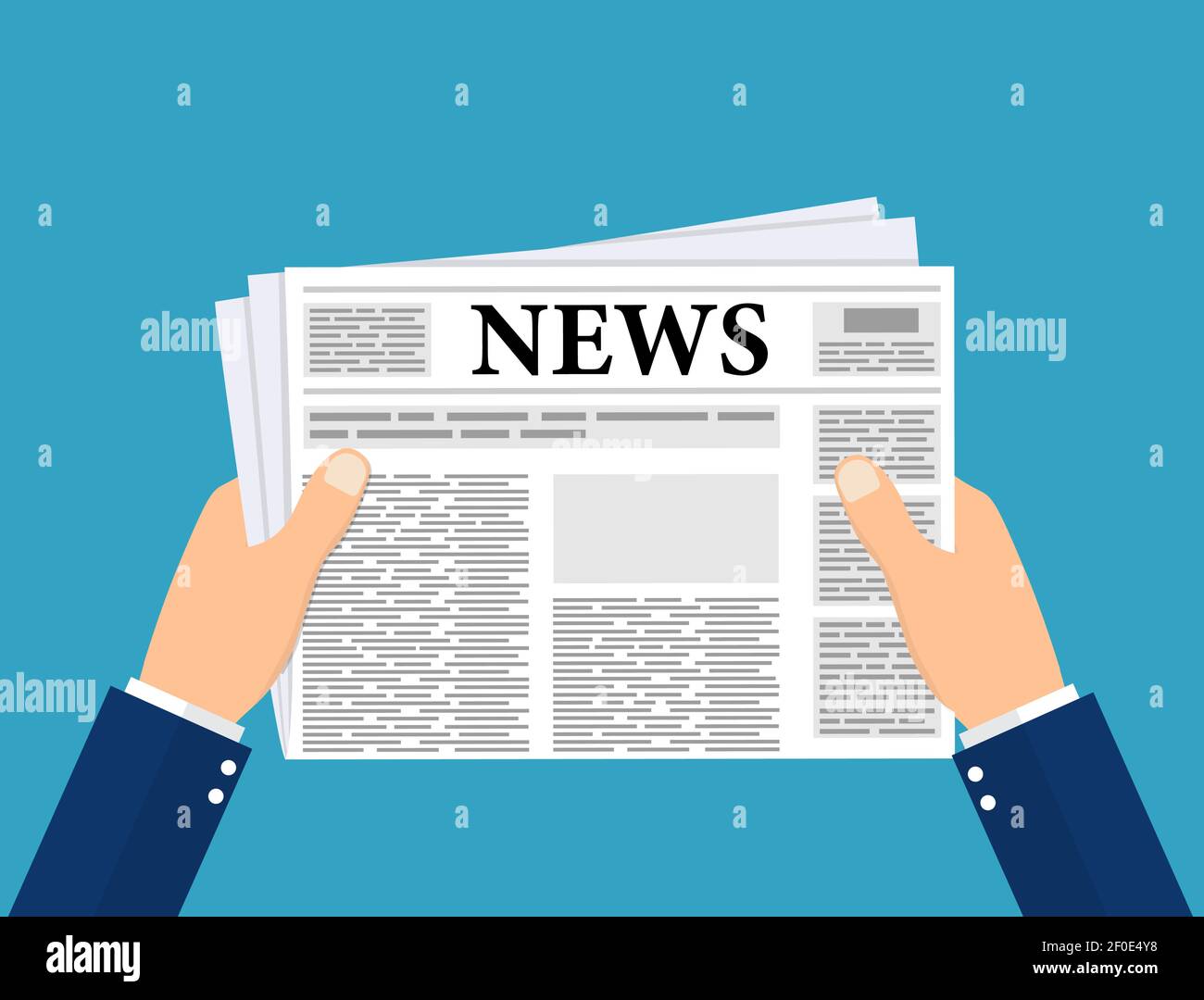 Business man hands holding newspaper Stock Vector Image & Art - Alamy