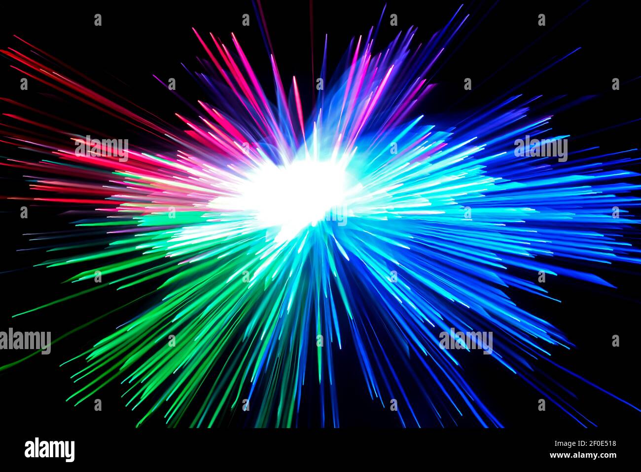 optical fiber light explosion effect, motion blur Stock Photo - Alamy