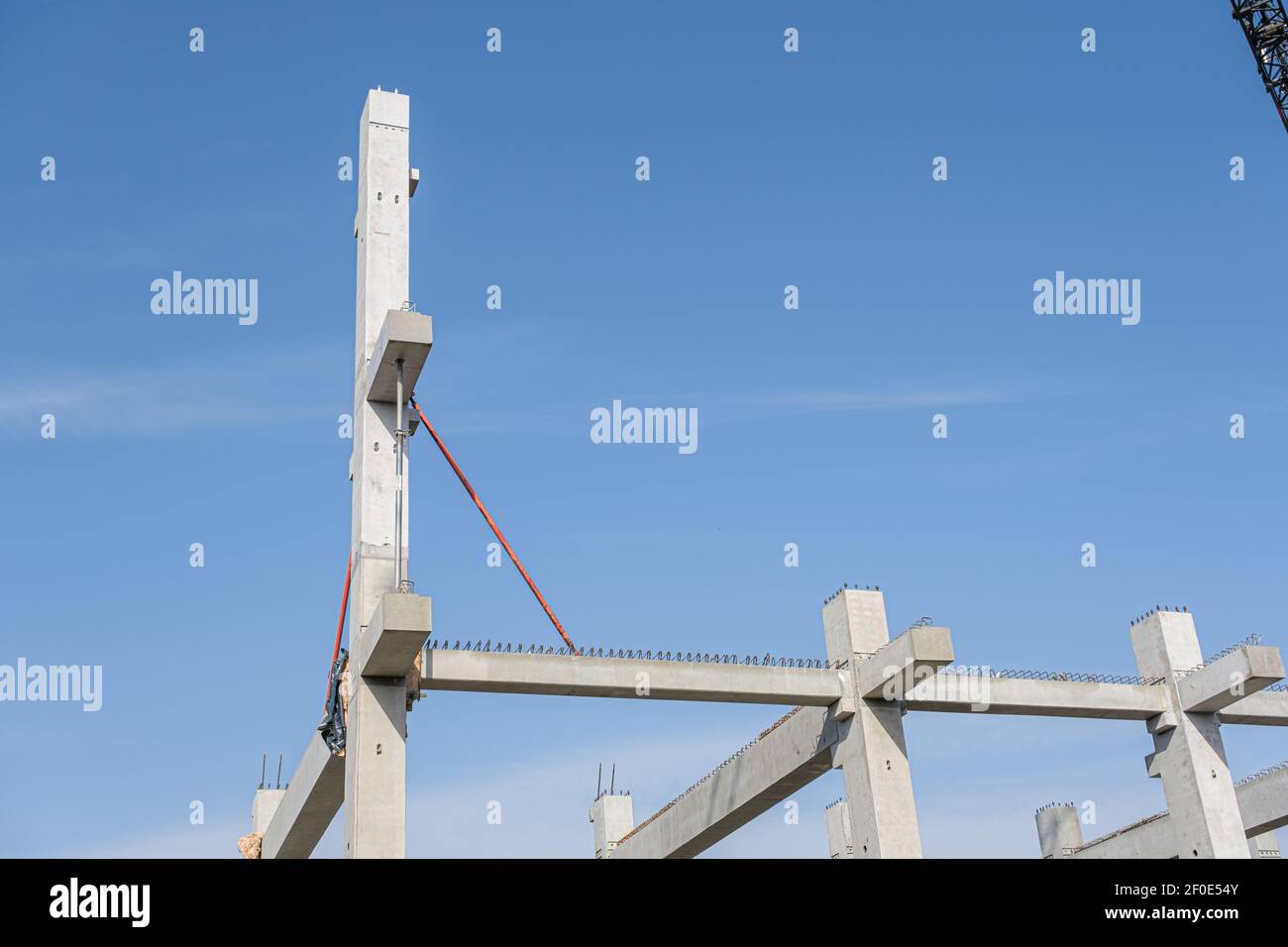 concrete beams on construction site Stock Photo - Alamy