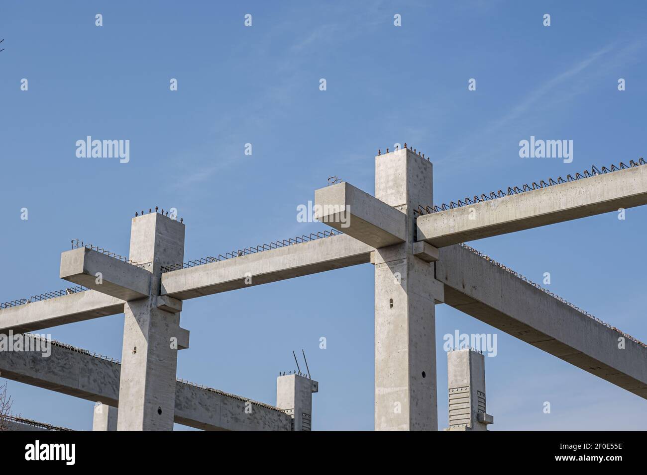 concrete beams on construction site Stock Photo - Alamy