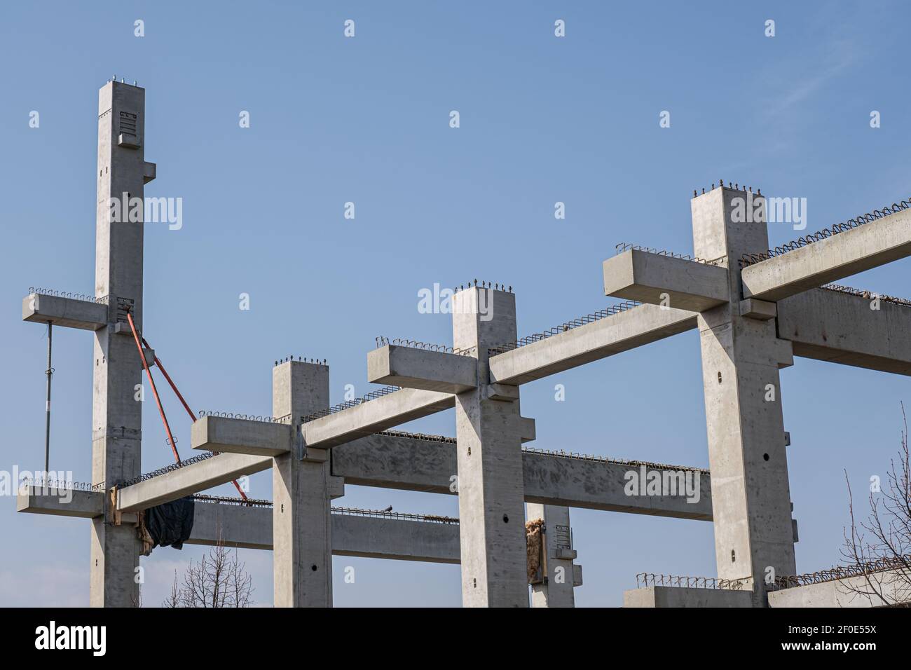 concrete beams on construction site Stock Photo - Alamy