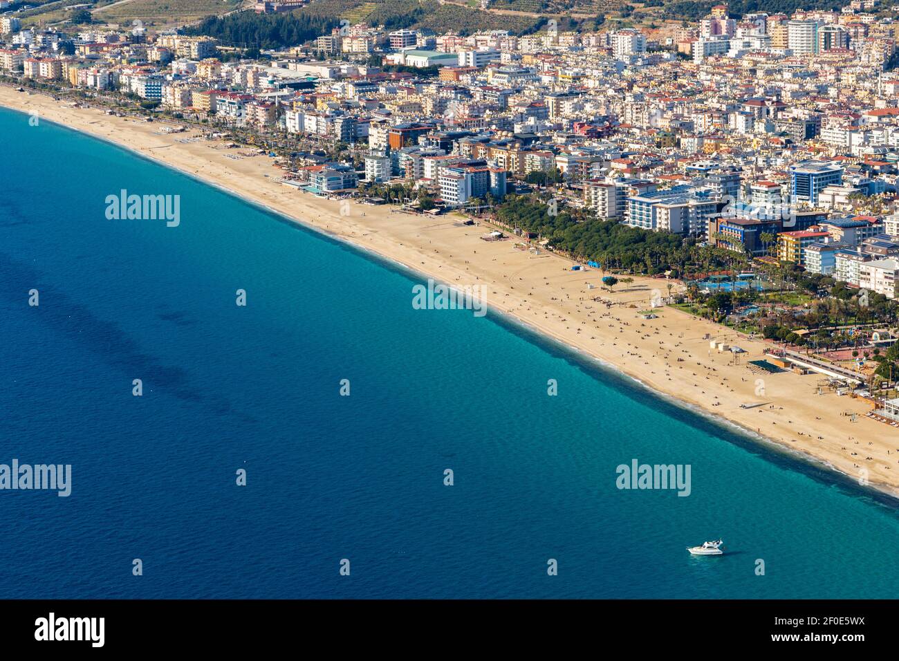 View of the Mediterranean coast Stock Photo - Alamy