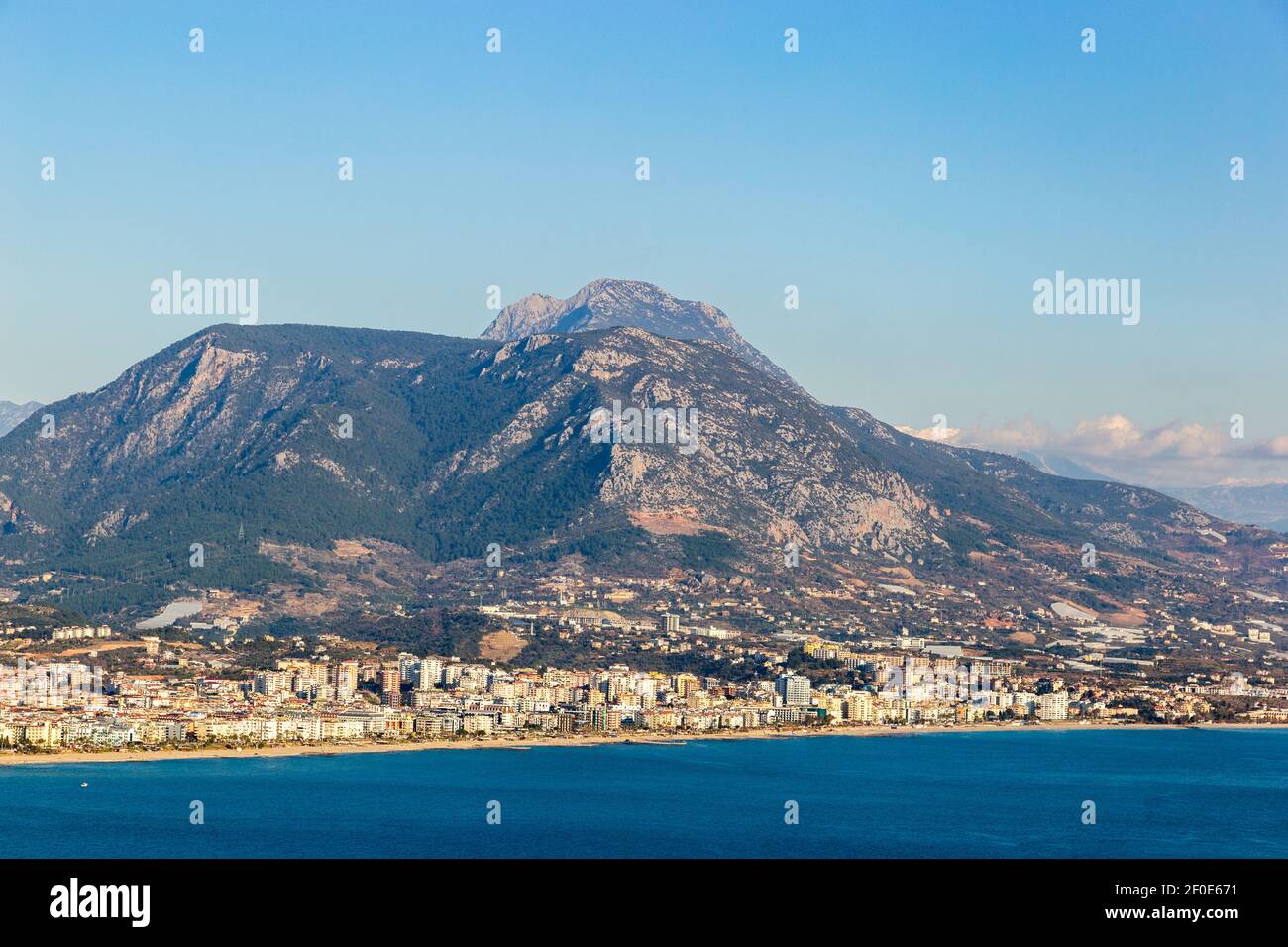 View of the Mediterranean coast Stock Photo - Alamy