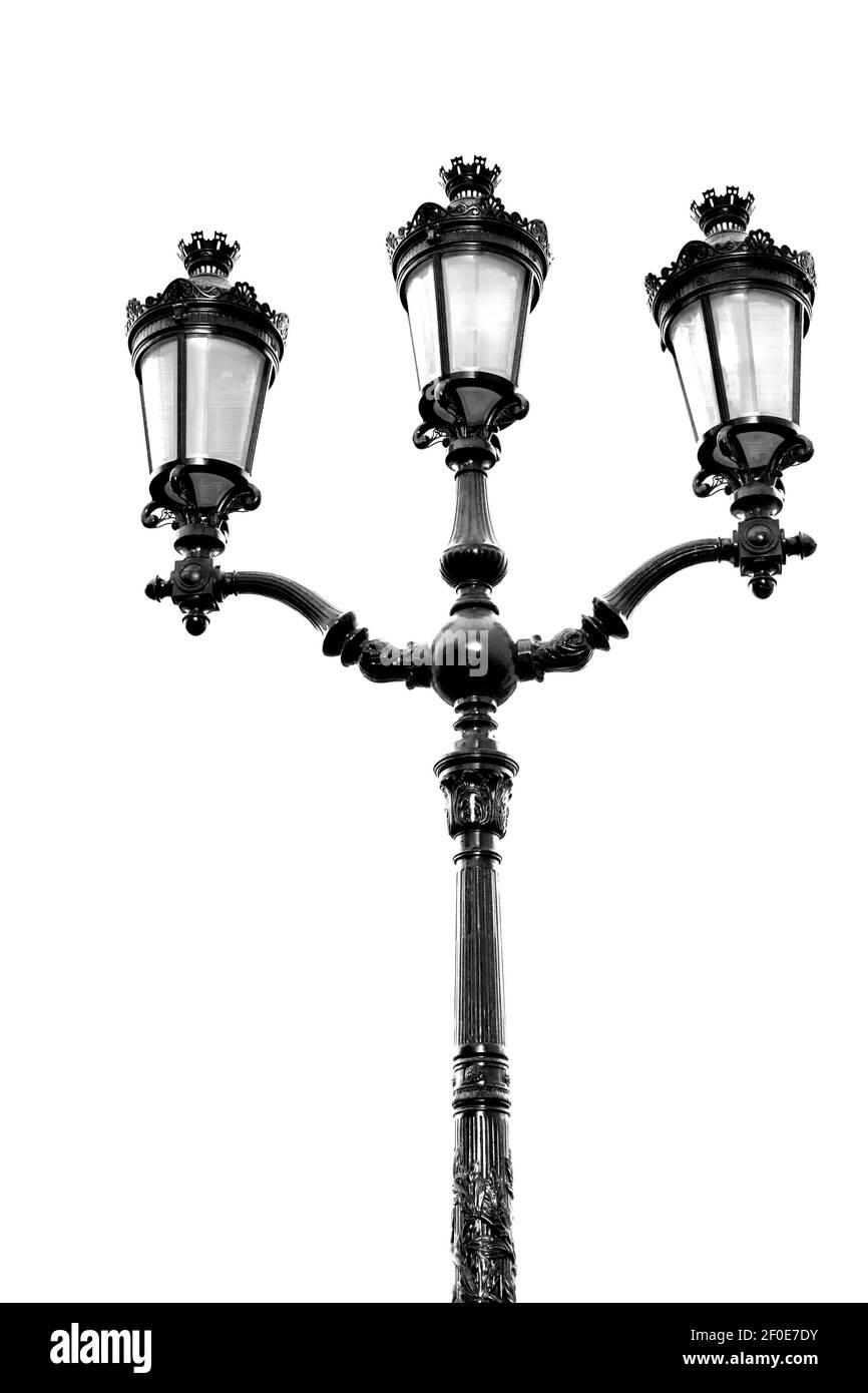 Street lighting in old Cut Out Stock Images & Pictures - Alamy