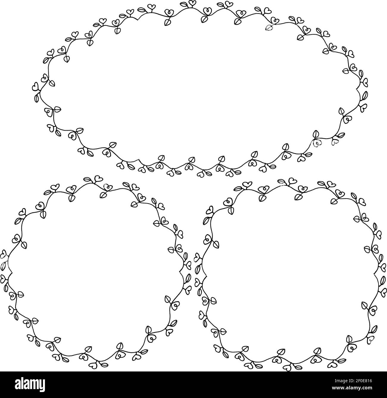 vector drawing flowers border frame card design background Stock Vector ...