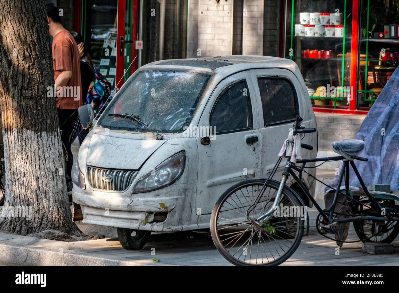Beijing, China. 2nd June, 2017. Three-wheeled vehicle on the streets of ...