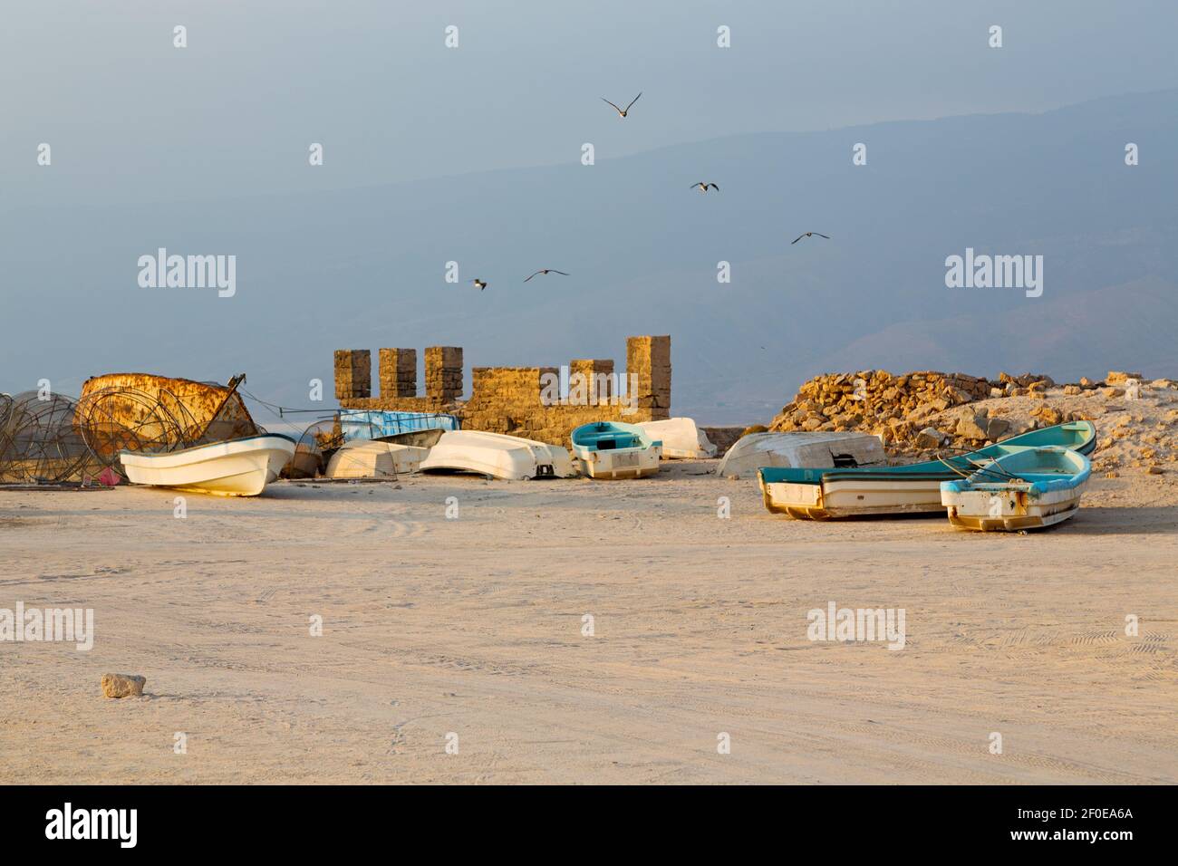 In oman arabic sea sandy beach Stock Photo - Alamy