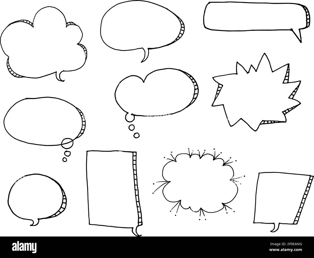 vector drawing speech bubble set Stock Vector Image & Art - Alamy