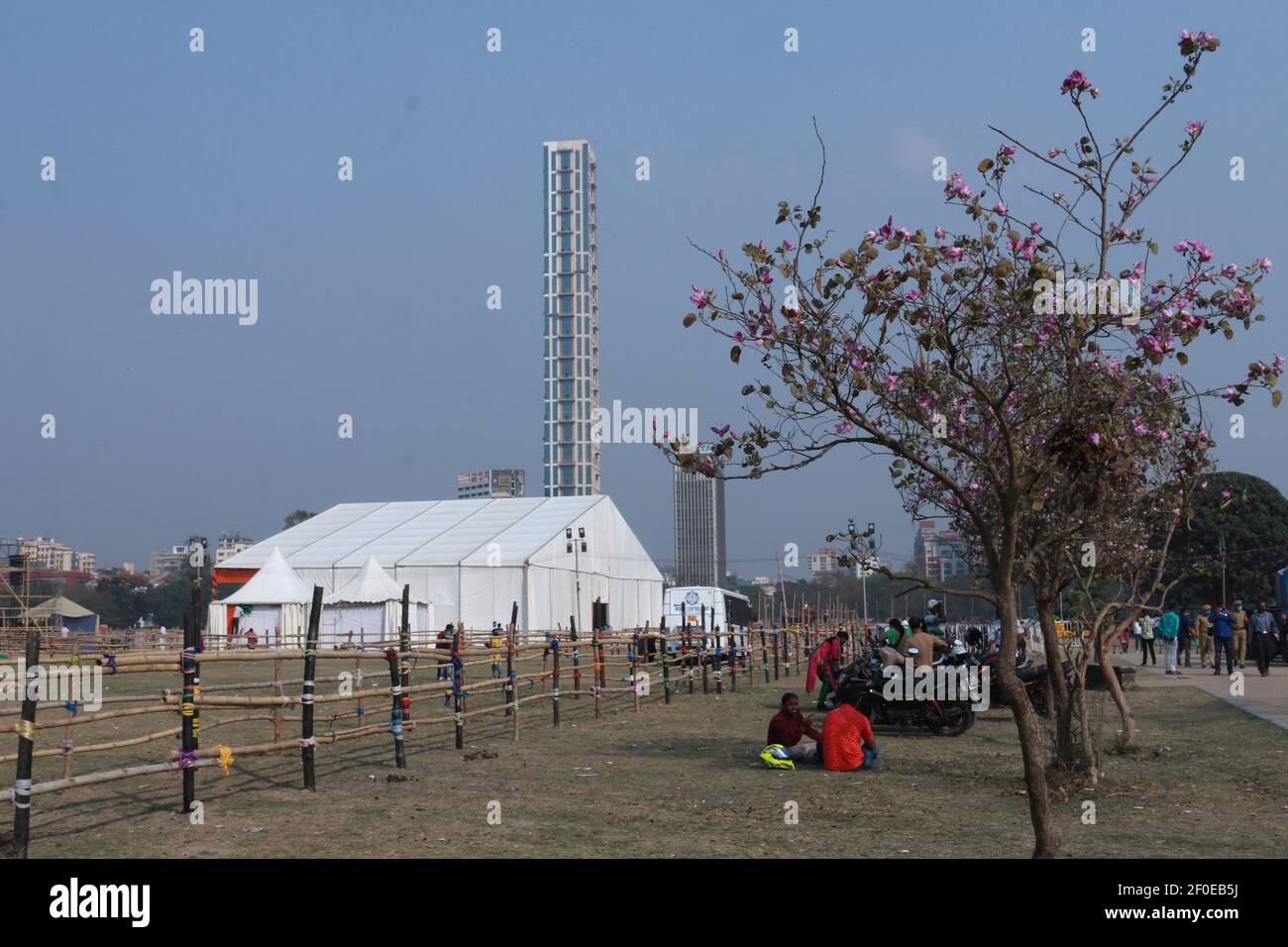Preparation of the Brigade Parade Ground on tomorrow's event of Prime ...