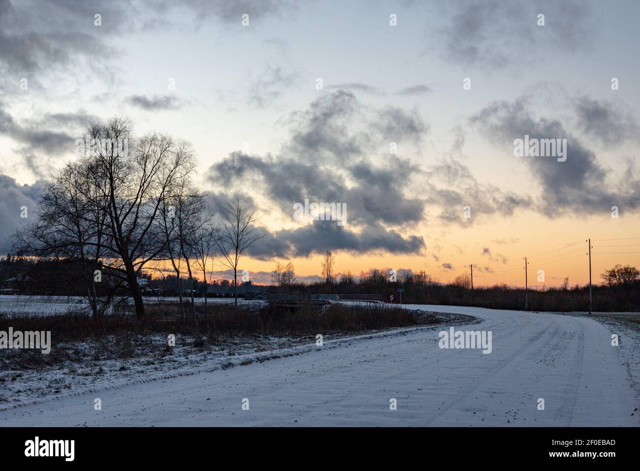 Magical sunset over countryside hi-res stock photography and images - Alamy