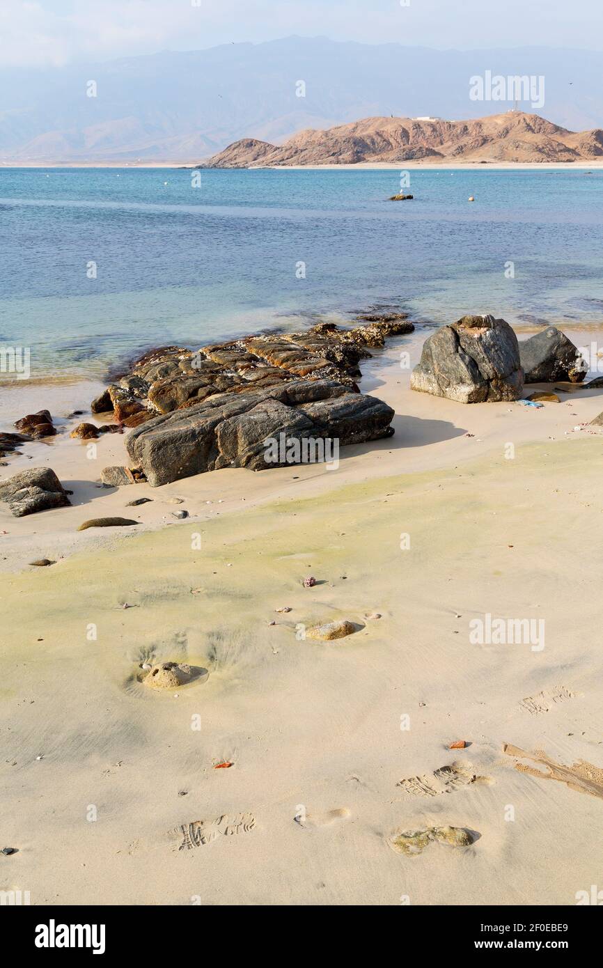 In oman arabic sea sandy beach Stock Photo - Alamy