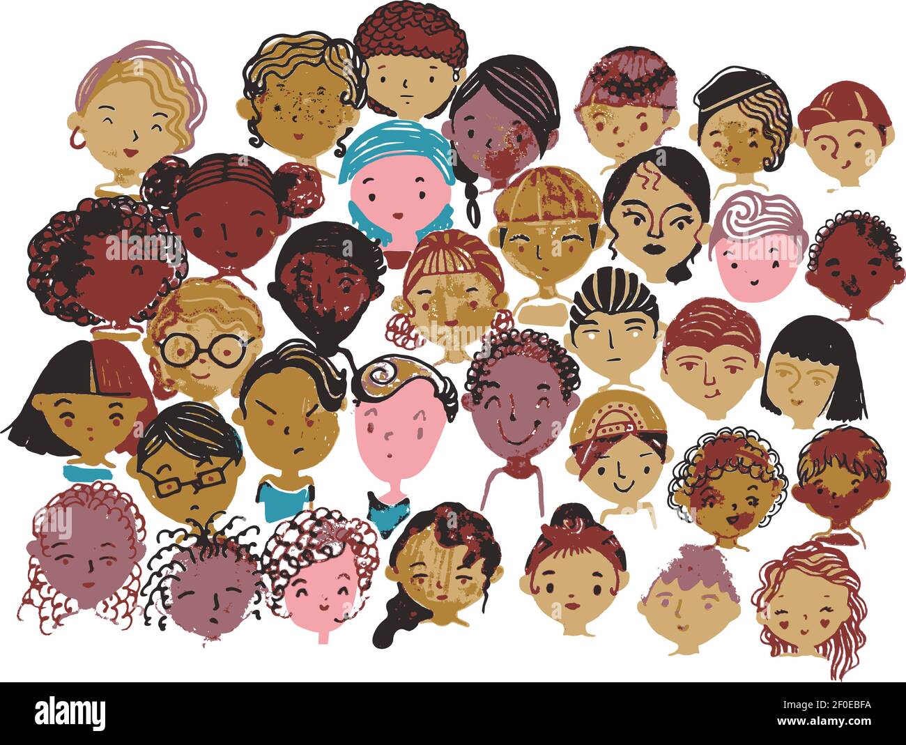 vector people face set Stock Vector Image & Art - Alamy