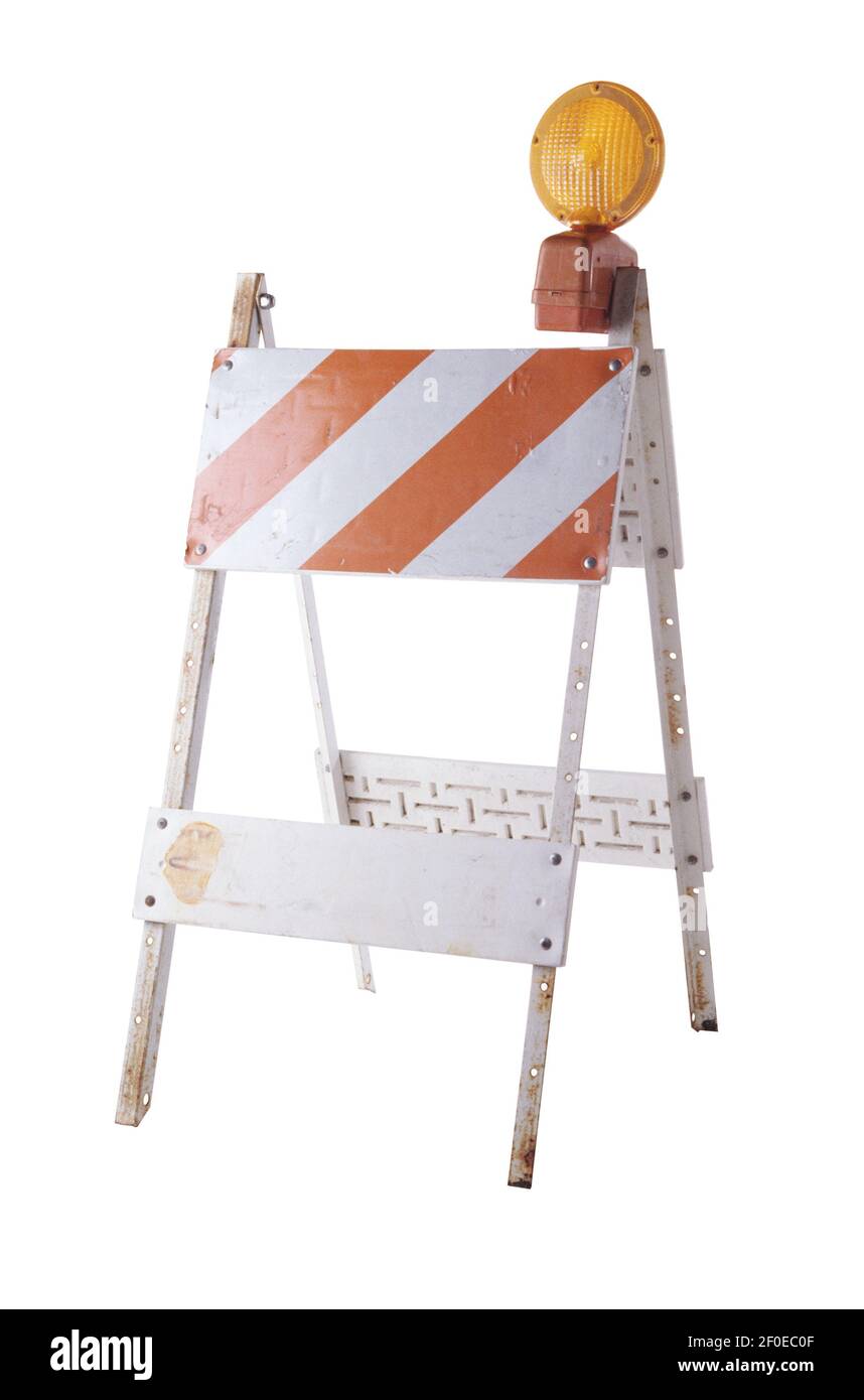 Road signs: traffic is prohibited and construction work isolated on a ...