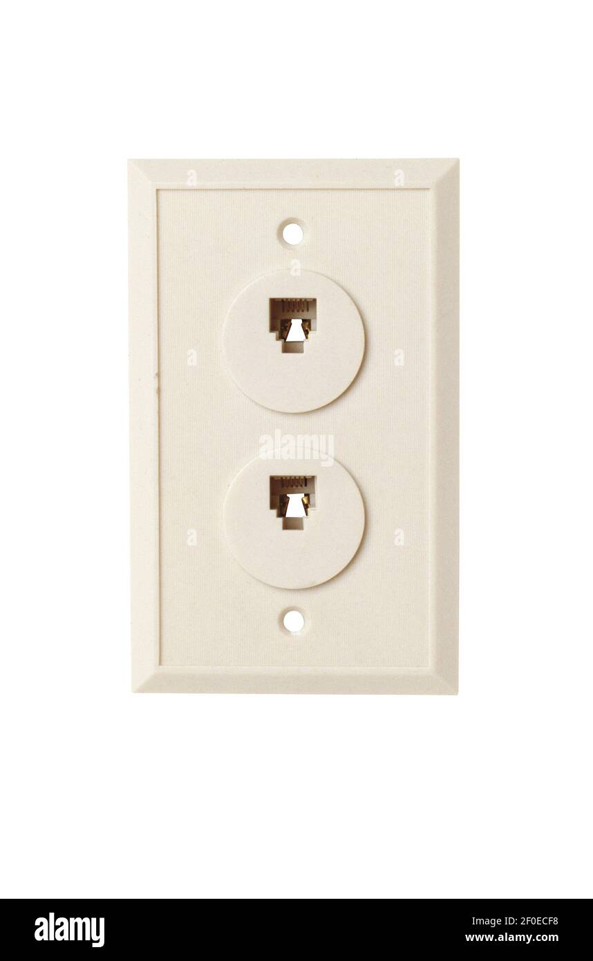 White double socket on Cut Out Stock Images & Pictures - Alamy