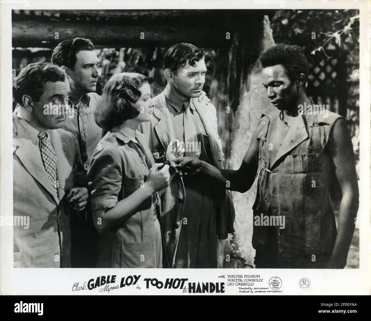 LEO CARRILLO WALTER PIDGEON MYRNA LOY and CLARK GABLE in TOO HOT TO ...
