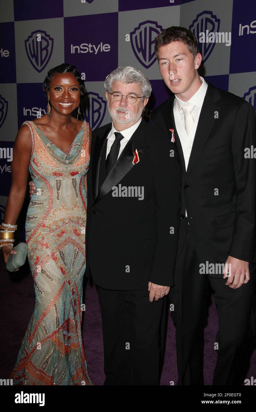 17 January 2010- Beverly Hills, California- George Lucas, Mellody ...