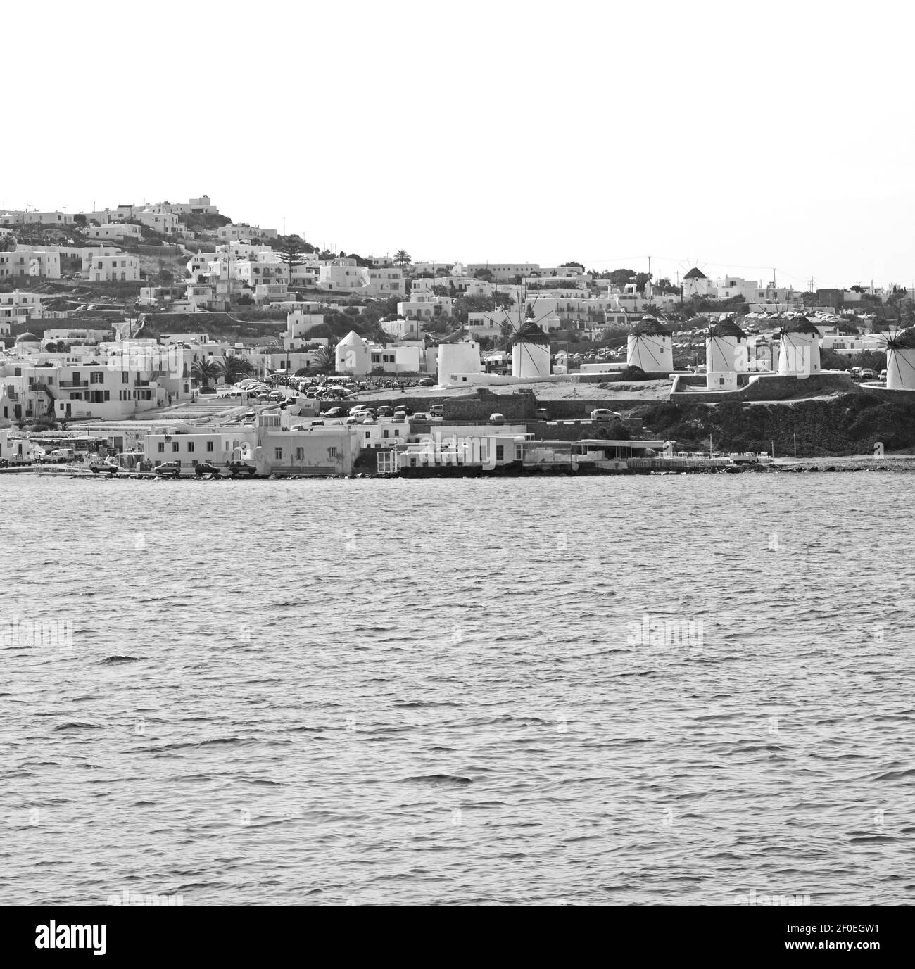 Old history in cyclades island harbor and boat santorini naksos europe ...
