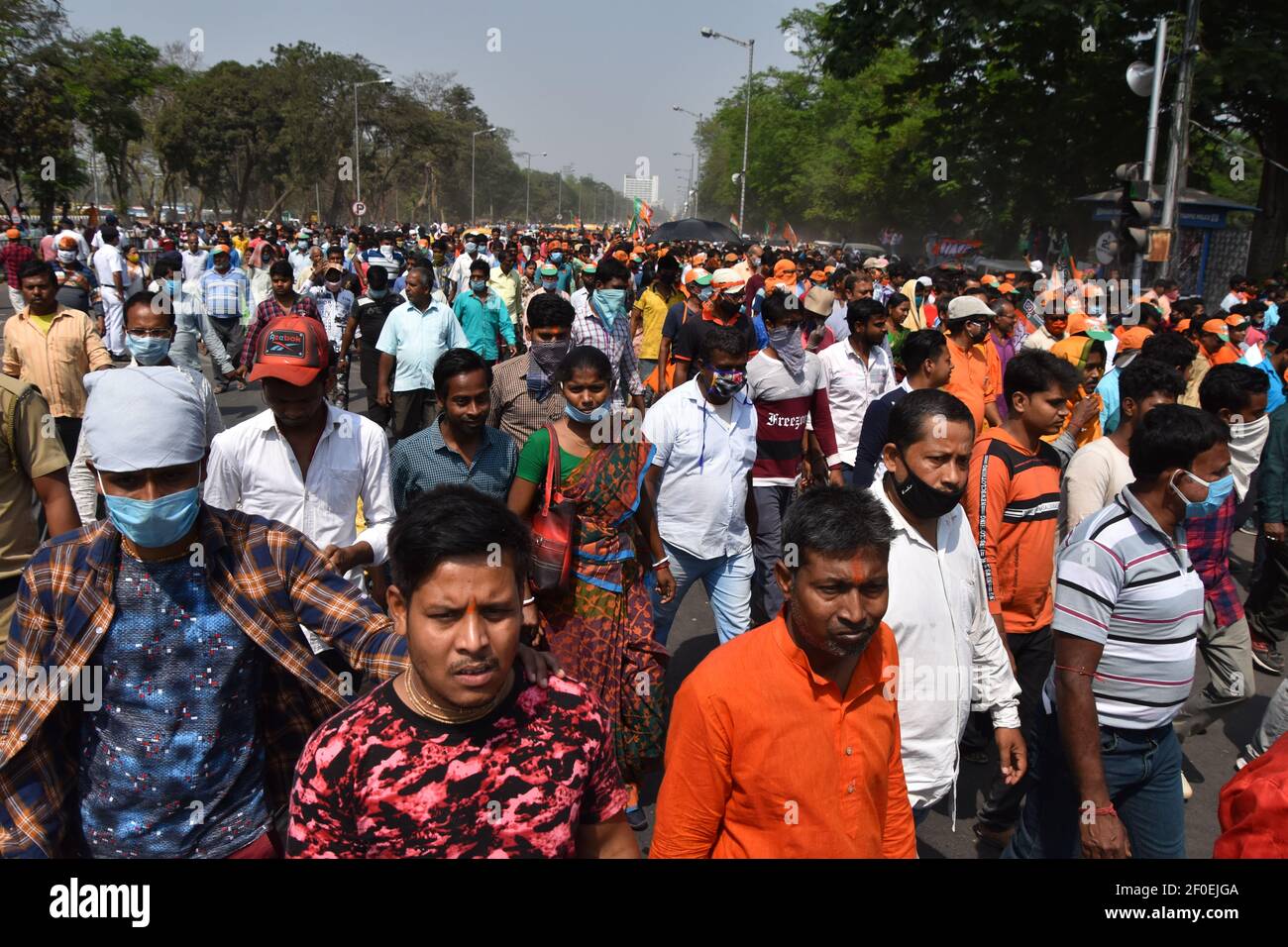 Kolkata, India. 07th Mar, 2021. Public meeting of the Bharatiya Janata ...