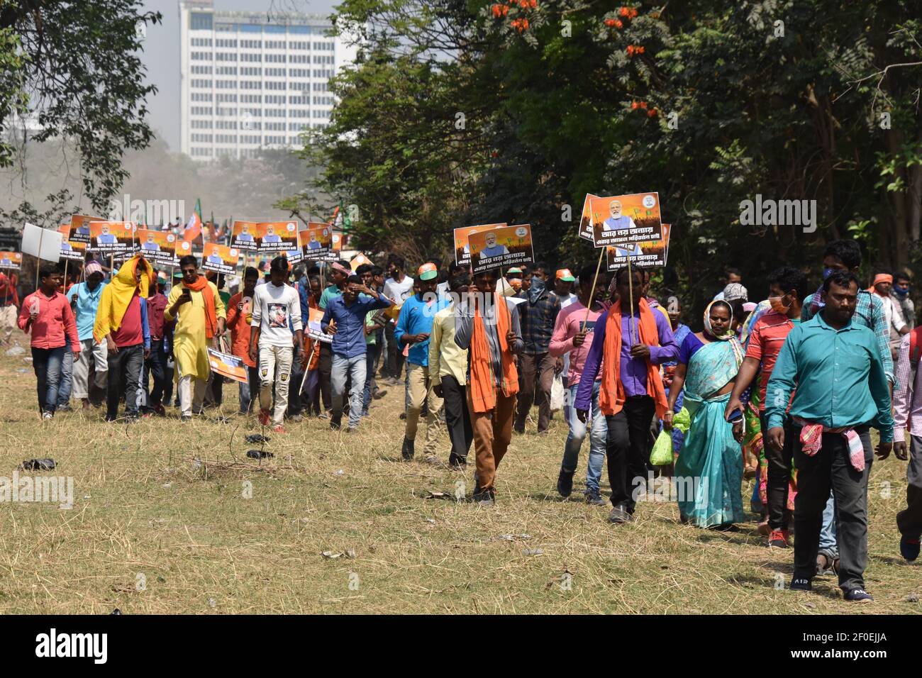 Kolkata, India. 07th Mar, 2021. Public meeting of the Bharatiya Janata ...