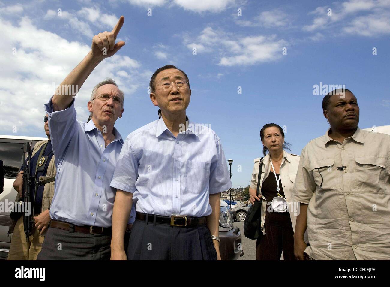 17 January 2010 - Port-au-Prince, Haiti - Edmond Mulet (left), Acting ...