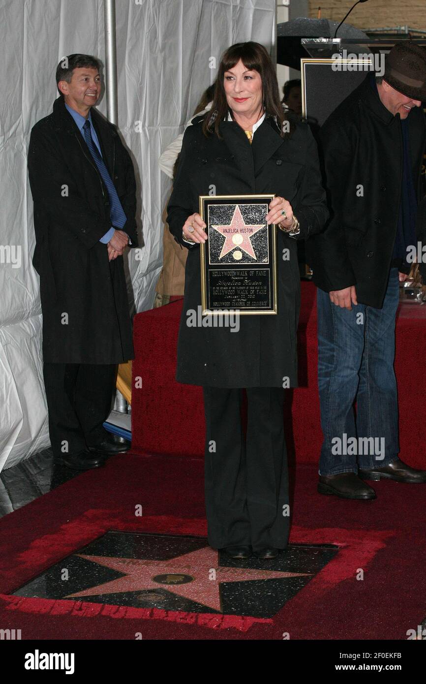 22 January 2010- Hollywood, California- Actress Anjelica Huston poses ...