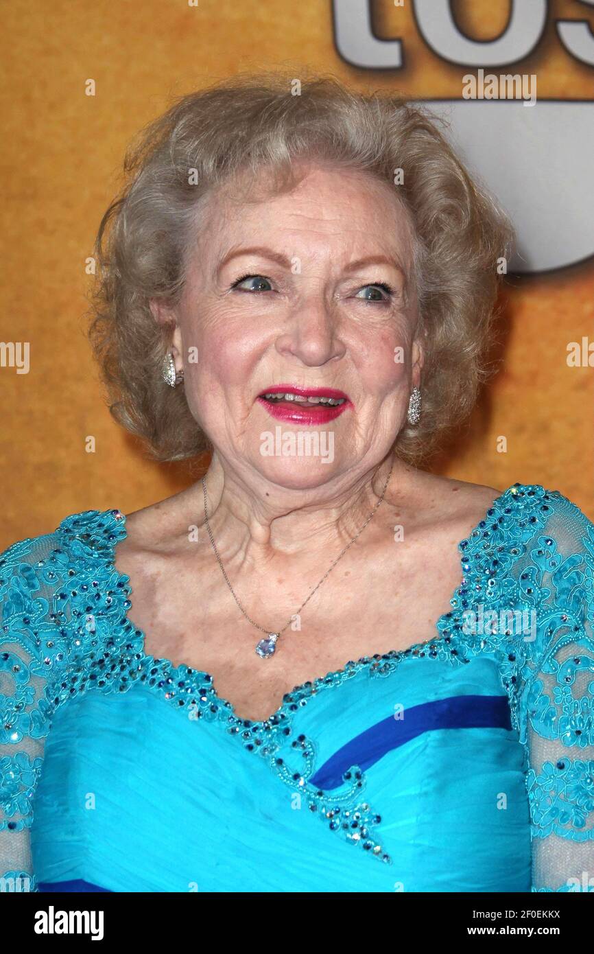23 January 2010- Los Angeles, California- Betty White poses backstage ...