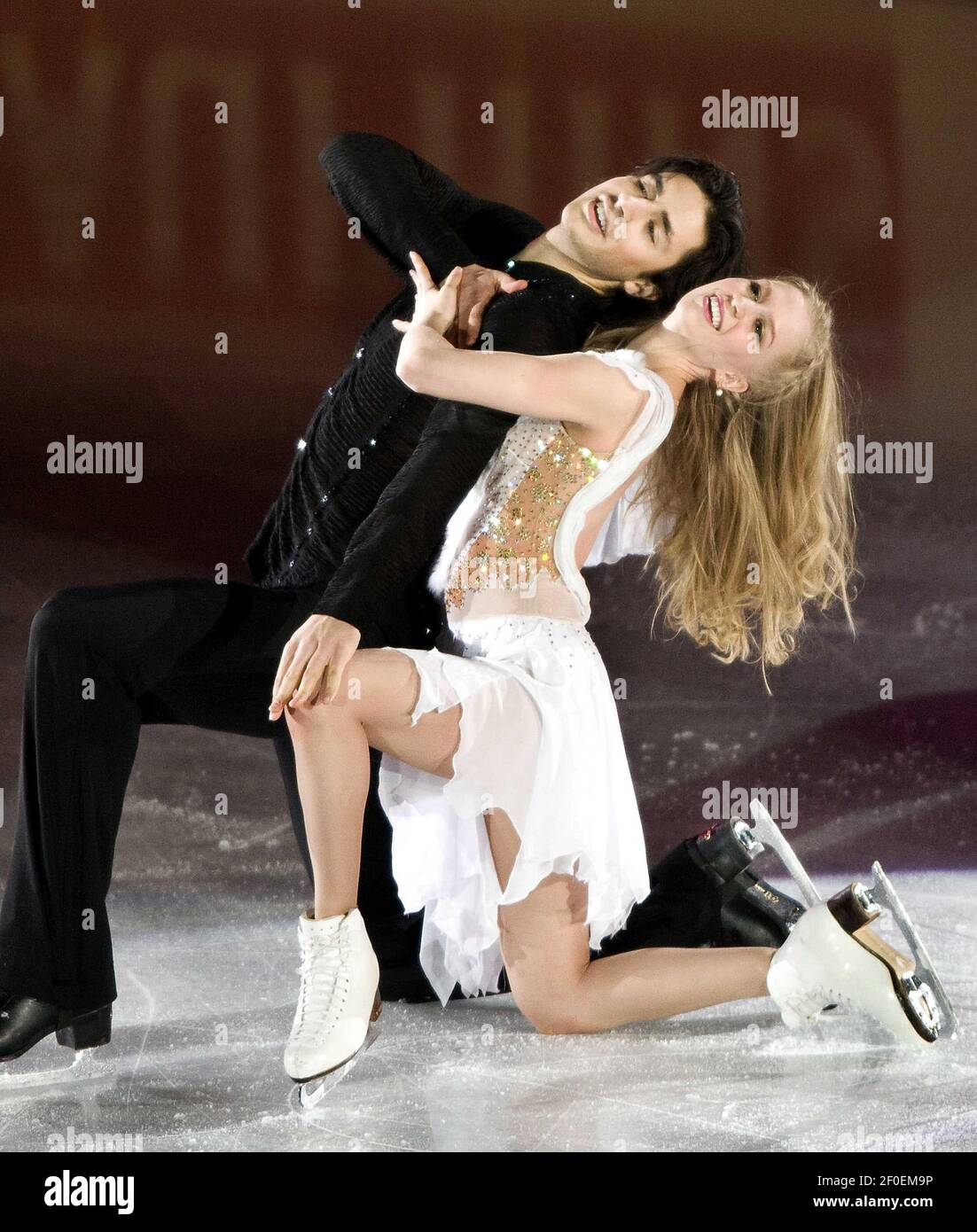 30 January 2010 - Jeonju, South Korea : Gold medal Ice Dance team Kaitlyn Weaver and Andrew Poje ...