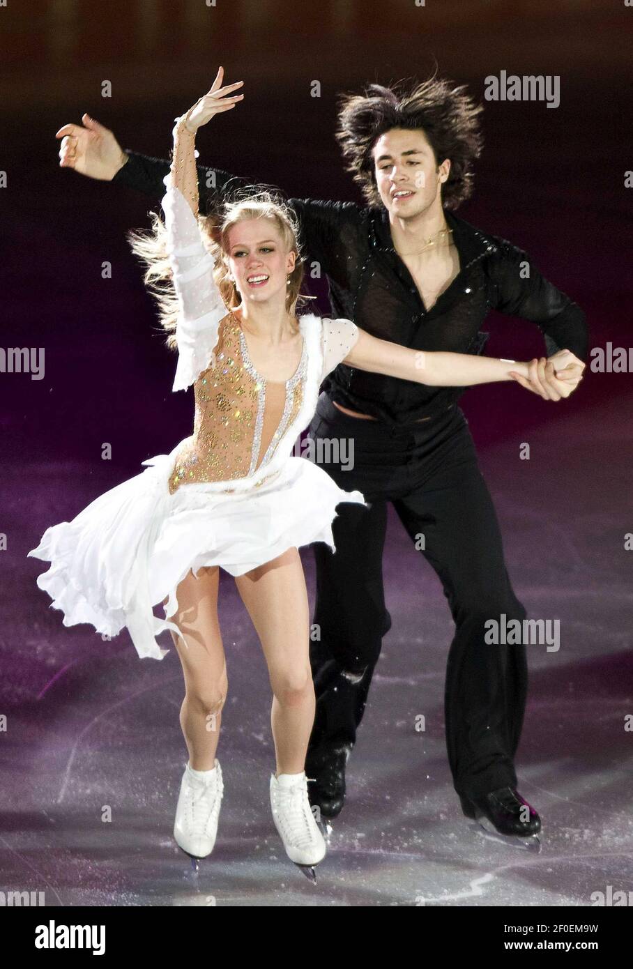 30 January 2010 - Jeonju, South Korea : Gold medal Ice Dance team Kaitlyn Weaver and Andrew Poje ...