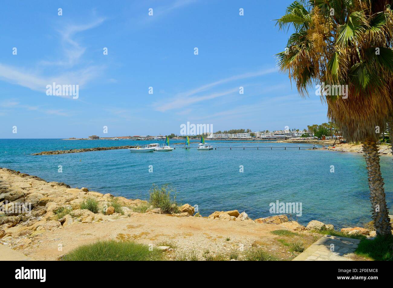 Paphos harbour a popular tourist resort in Cyprus Stock Photo - Alamy