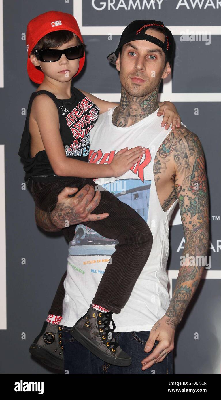 Travis Barker and son Landon Barker - 31 January 2010 - Los Angeles ...