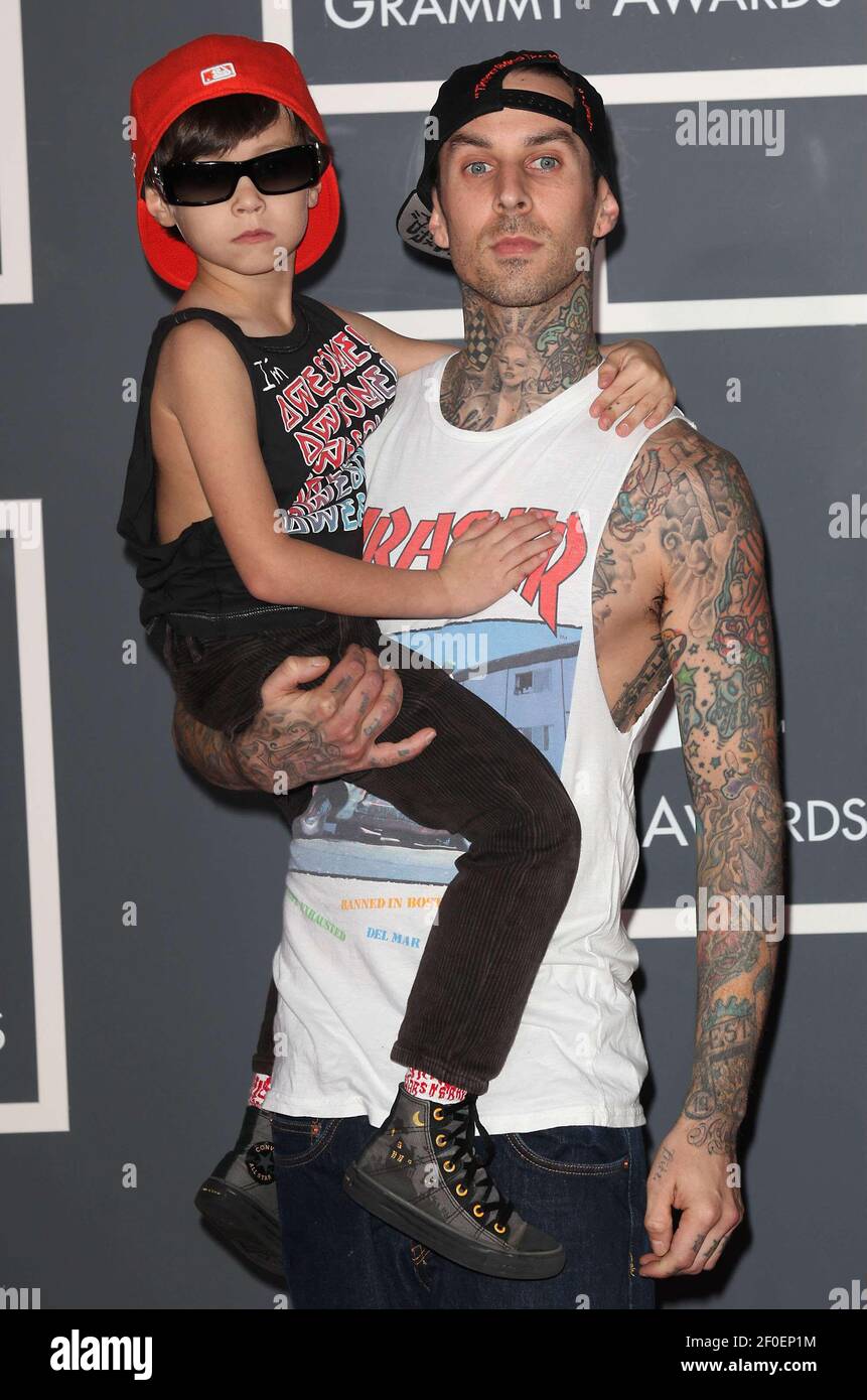 Travis Barker and son Landon Barker - 31 January 2010 - Los Angeles ...