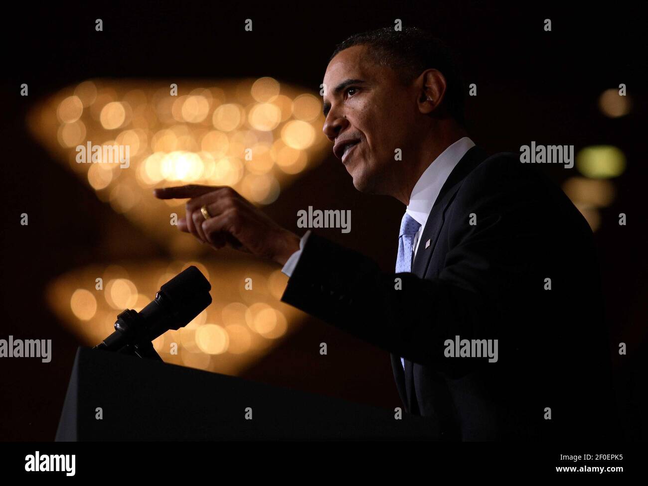 4 February 2010 - Washington, D.C.- President Barack Obama speaks at a Democratic National ...