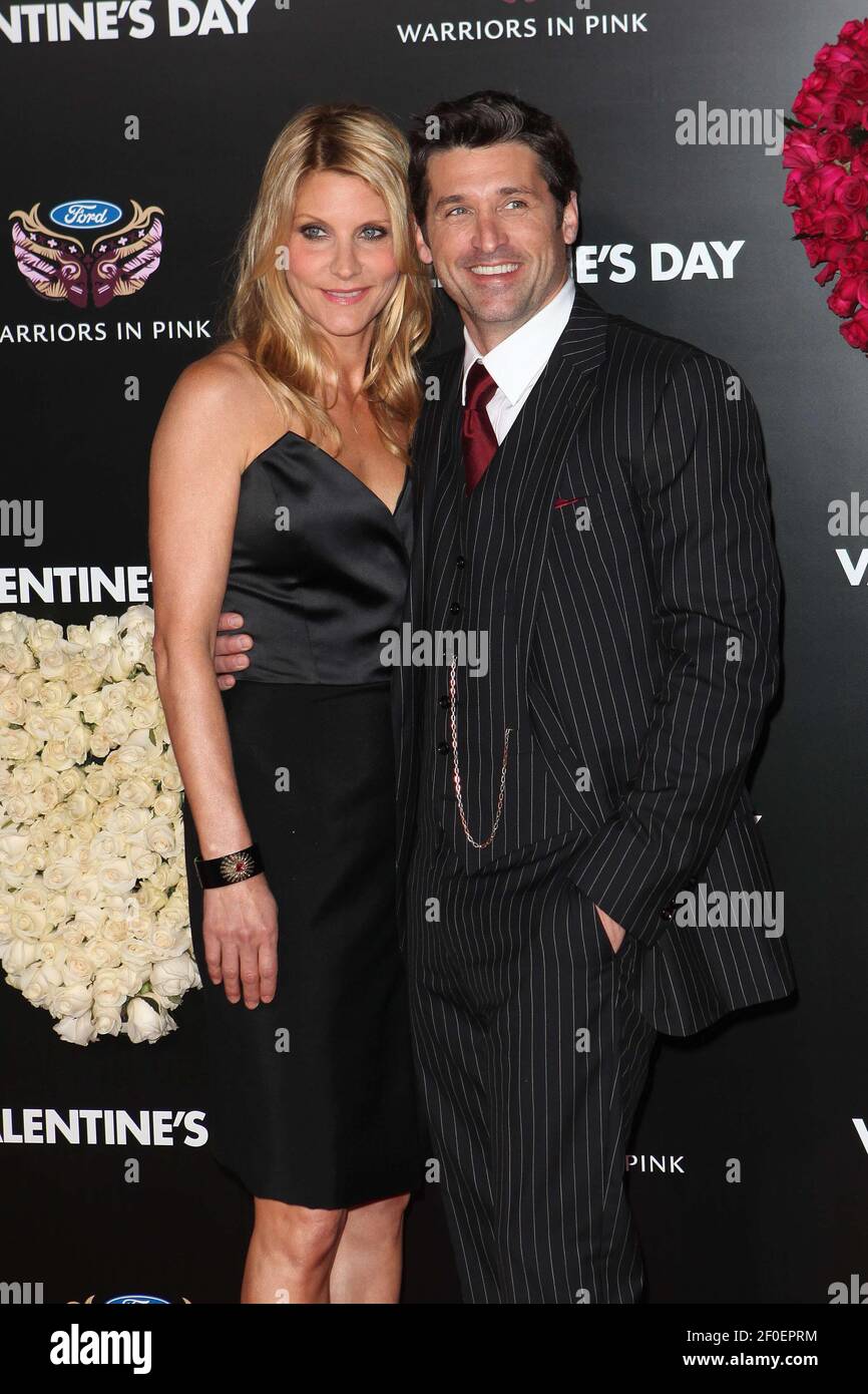 08 February 2010- Hollywood, California- Actor Patrick Dempsey and wife ...
