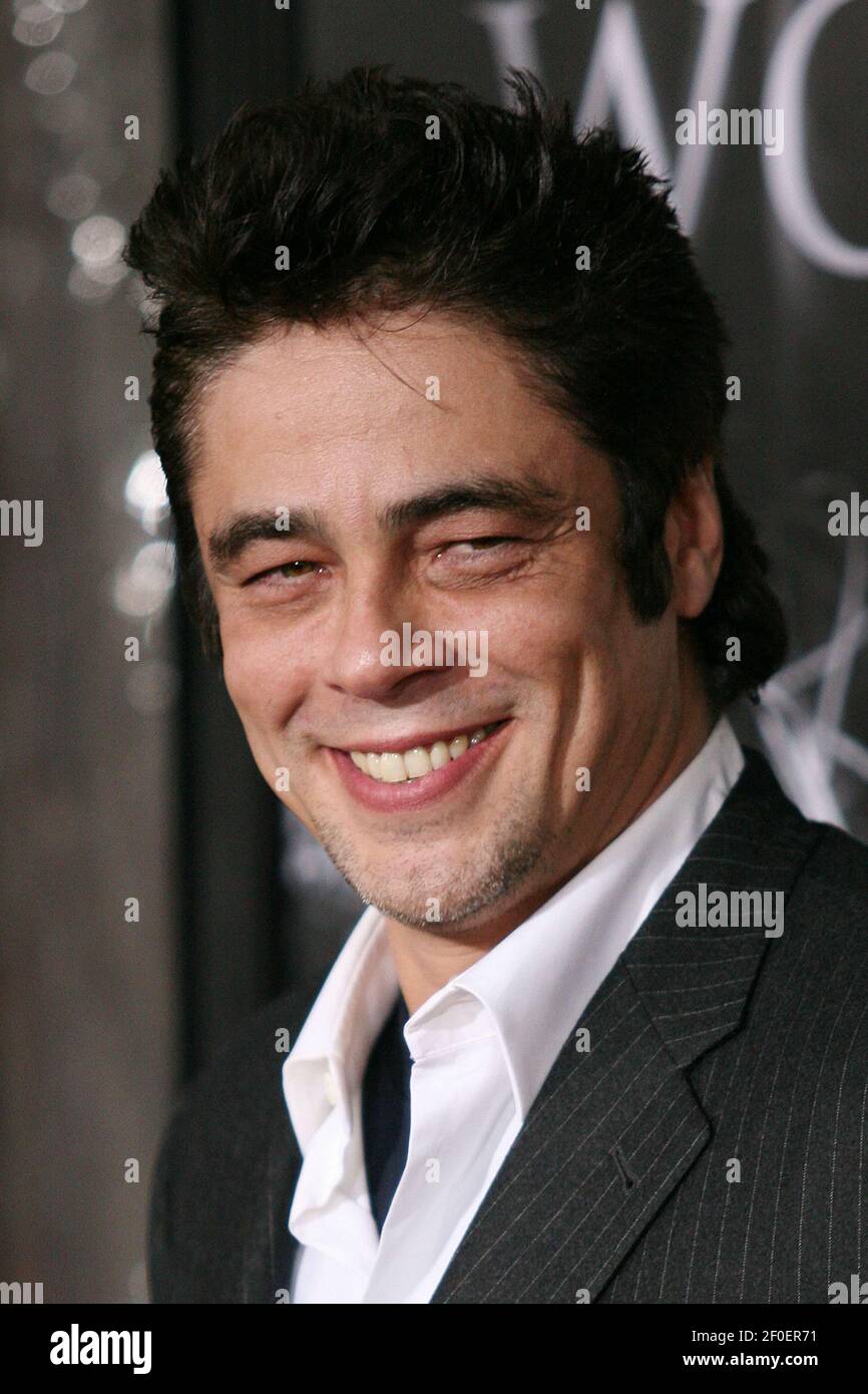 09 February 2010- Hollywood, California- Actor Benicio Del Toro arrives ...