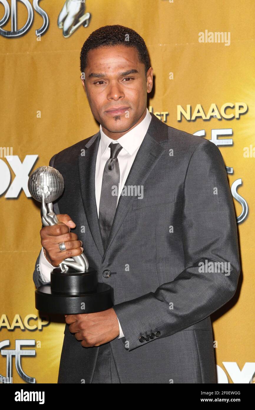 26 February 2010- Los Angeles, California- Maxwell poses backstage at ...