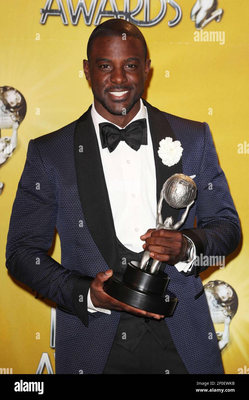 26 February 2010- Los Angeles, California- Lance Gross poses backstage ...