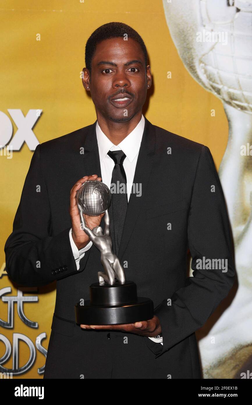 26 February 2010- Los Angeles, California- Chris Rock poses backstage ...