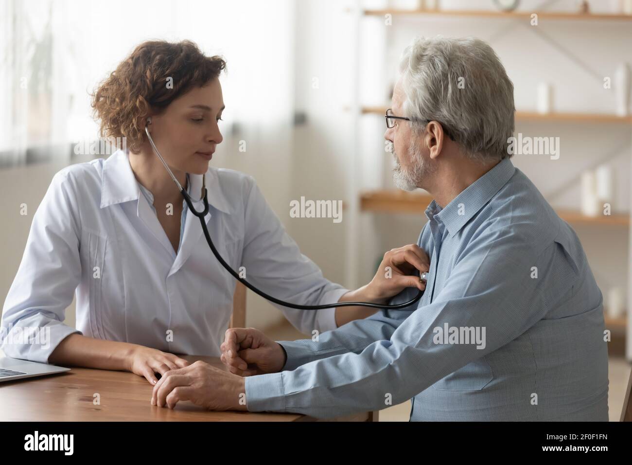 Elderly patient hospital chest hi-res stock photography and images - Alamy