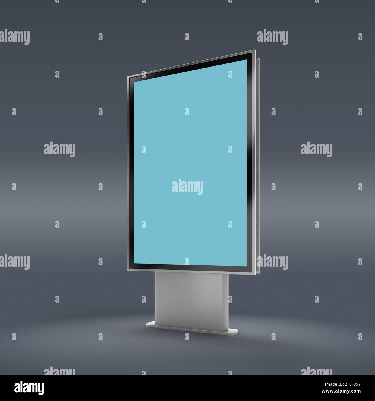 Black vertical turned monitor mockup grey background Stock Photo - Alamy