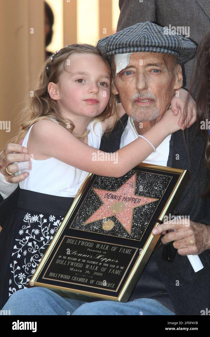 26 March 2010- Hollywood, California- Actor Dennis Hopper poses with ...
