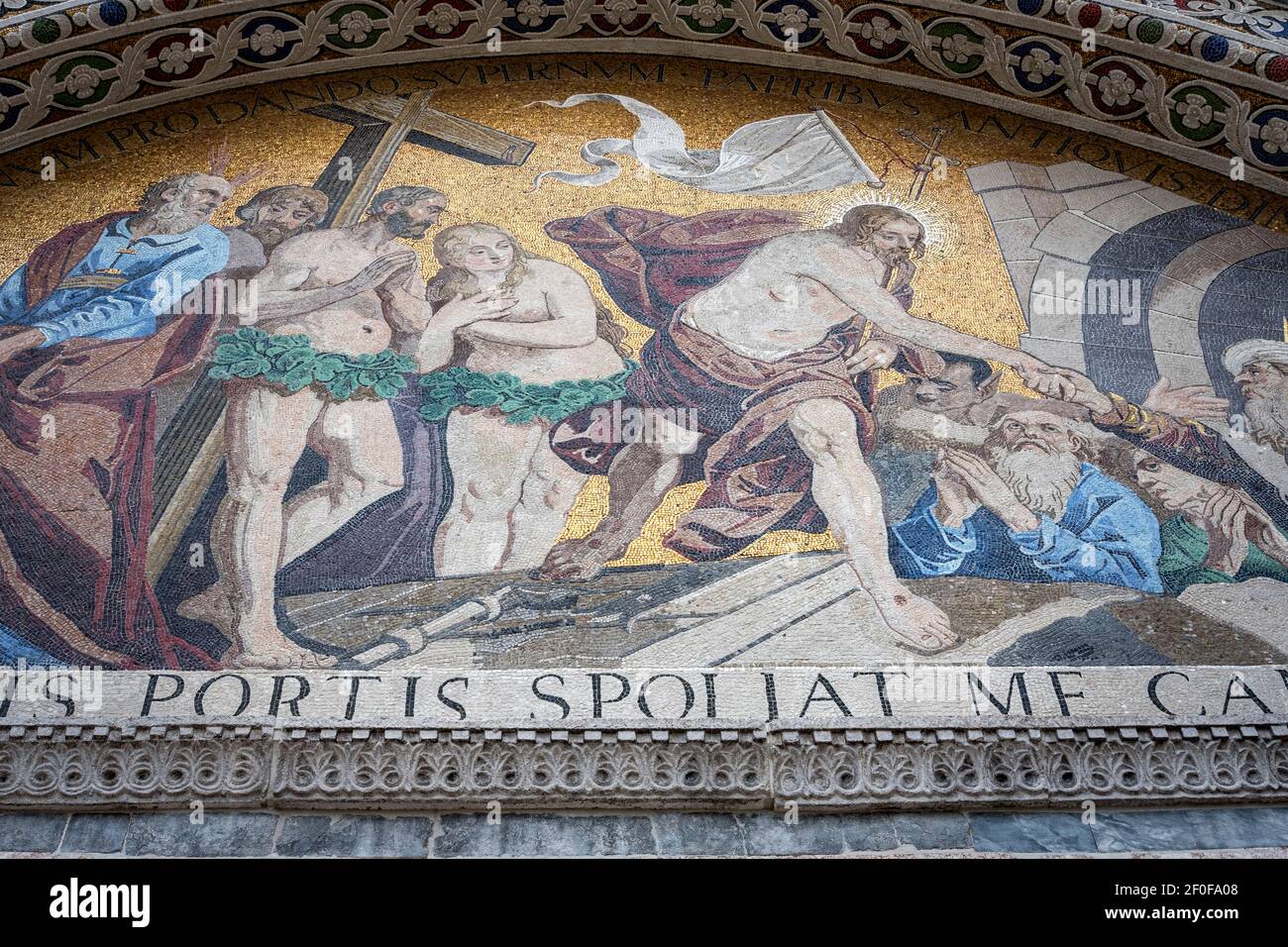 Venice, Italy. Detail of the decoration in St Mark's Church, The ...