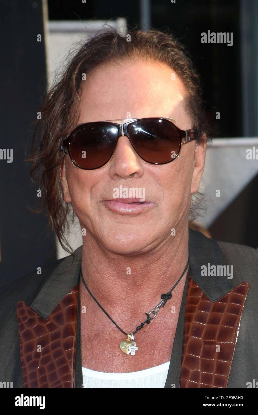 26 April 2010- Hollywood, California- Actor Mickey Rourke arrives at ...