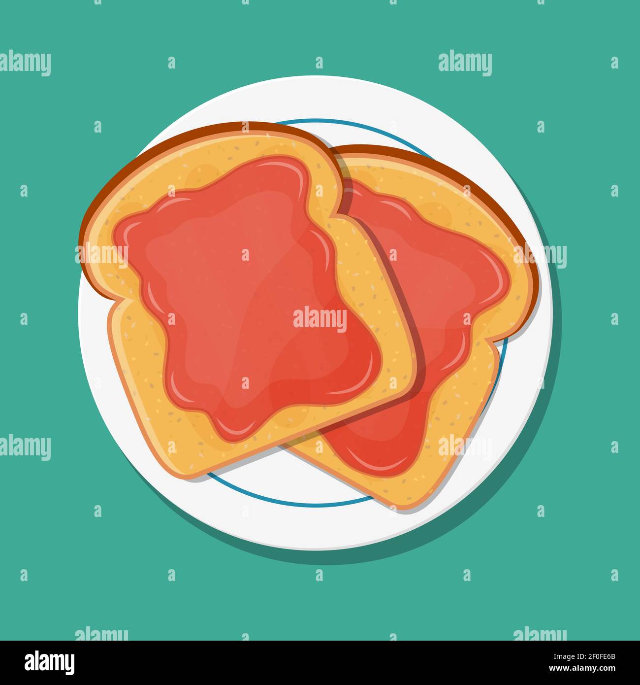 Bread with peanut butter Stock Vector Images - Alamy