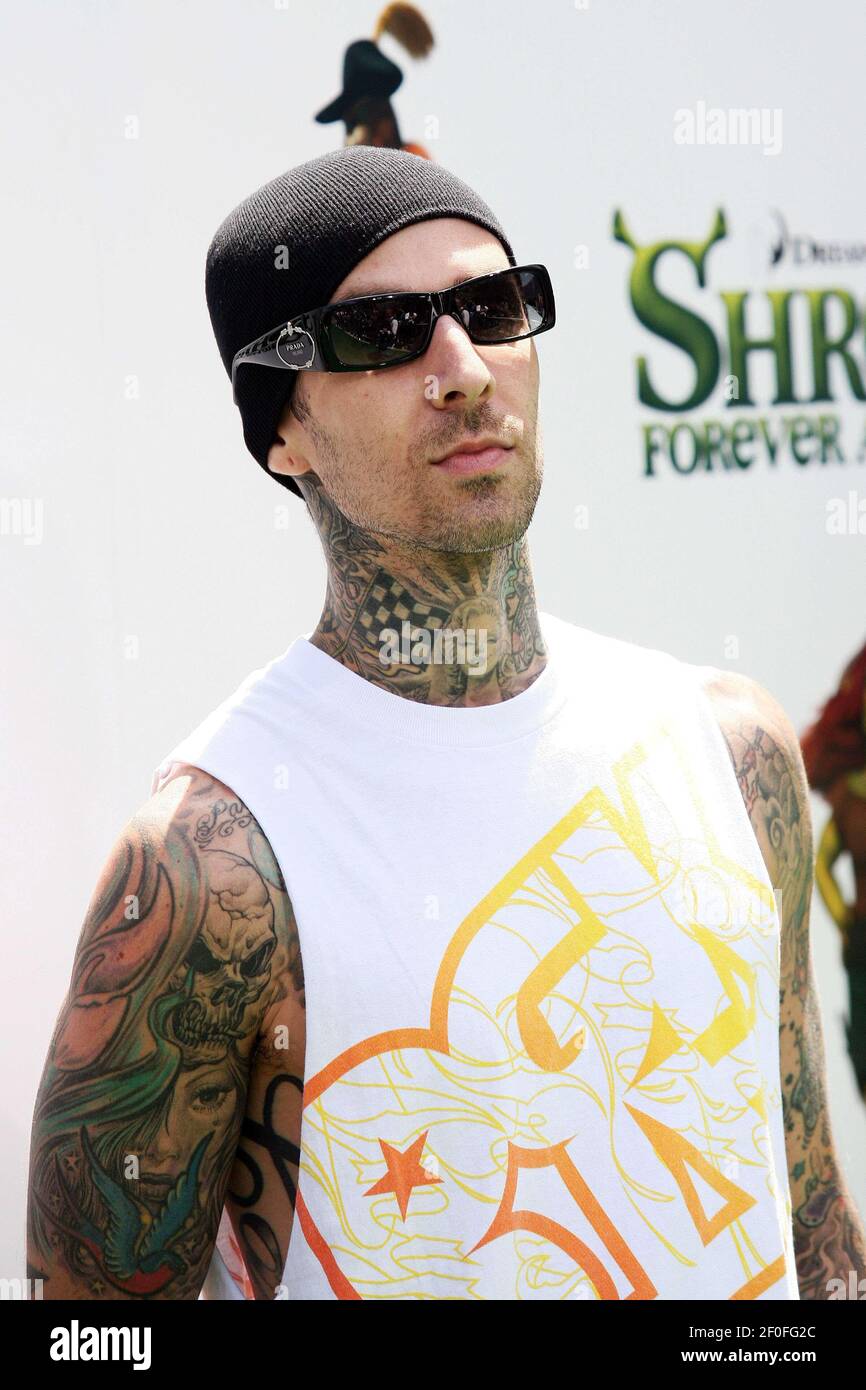 16 May 2010- Universal City, California- Travis Barker arrives at the ...