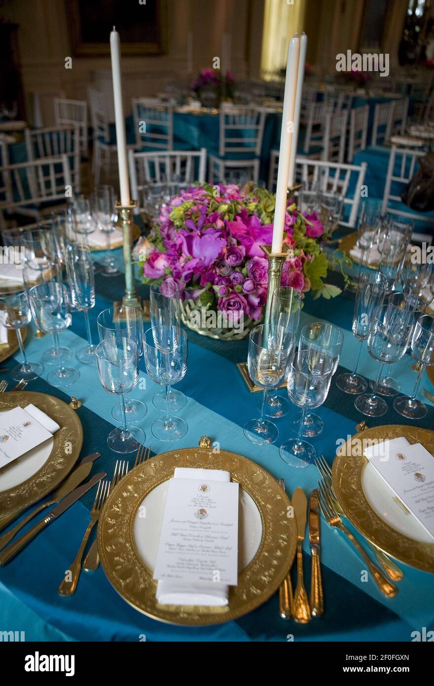 19 May 2010 - Washington, D.C. - The decorations and table settings for ...